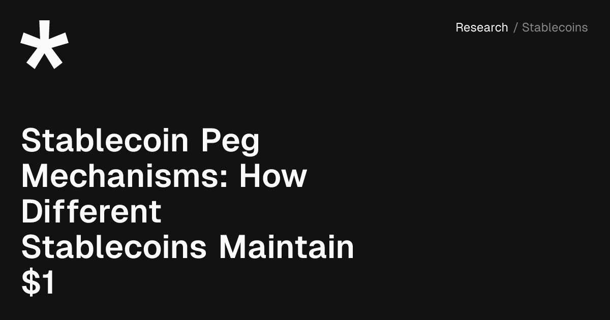 Stablecoin Peg Mechanisms: How Different Stablecoins Maintain $1 | Spark