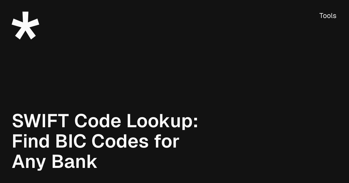 SWIFT Code Lookup: Find BIC Codes for Any Bank | Spark
